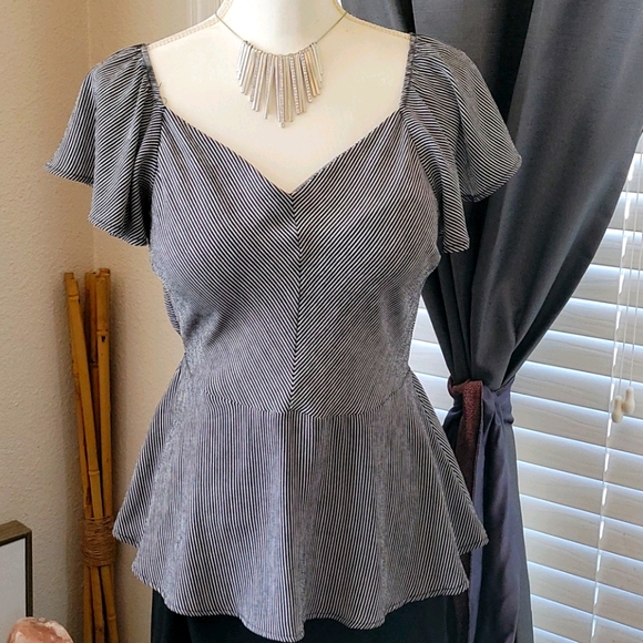 Monteau | Tops | Monteau Blacknwhite Blouse | Poshmark